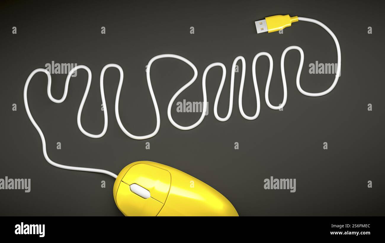 Yellow computer mouse hi-res stock photography and images - Alamy