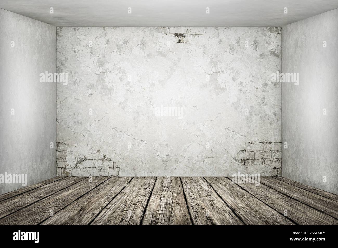 2d illustration of an old empty room for your content Stock Photo - Alamy