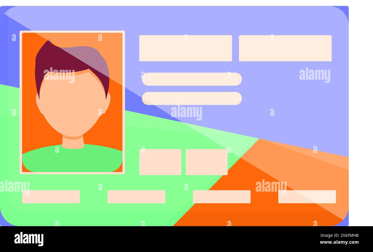 Id card code icon. Cartoon of id card code vector icon for web design ...