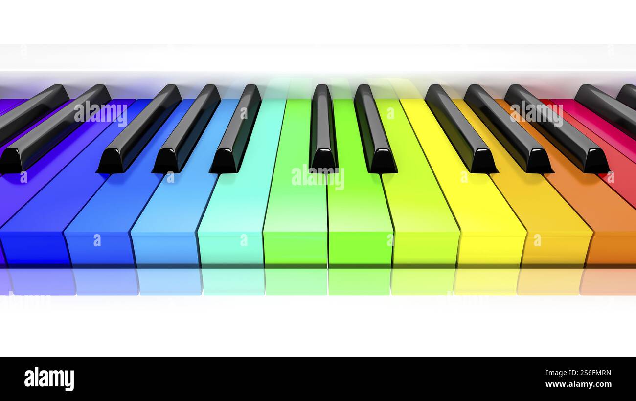 Rainbow piano hi-res stock photography and images - Alamy