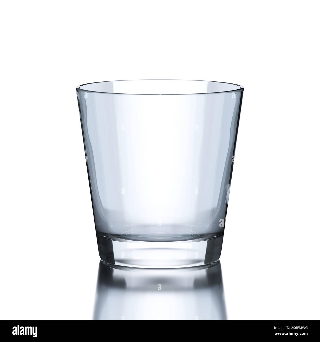 Typical empty water glass on white background 3d illustration Stock Photo - Alamy