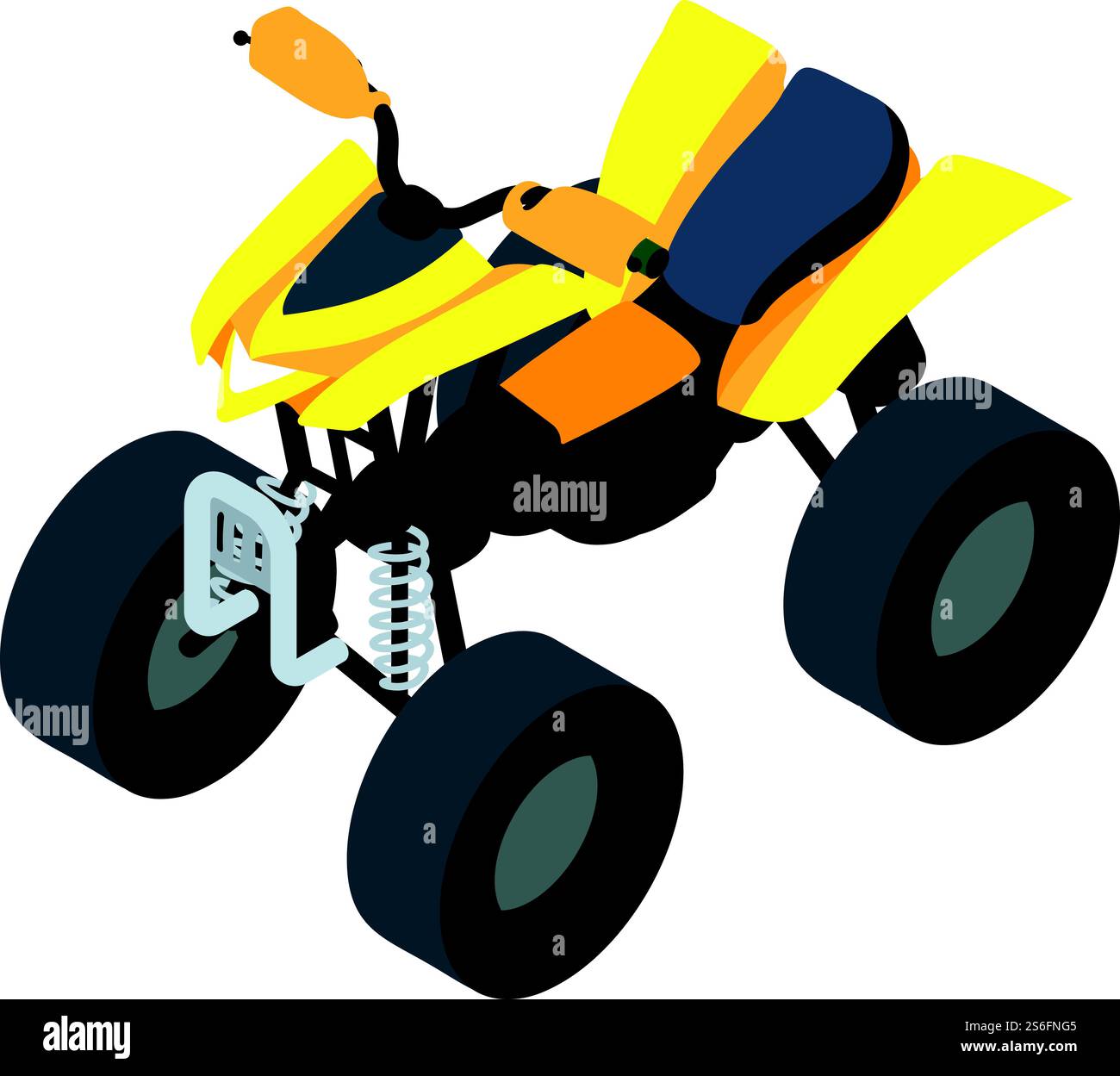 Racing quad bike icon. Isometric of racing quad bike vector icon for ...