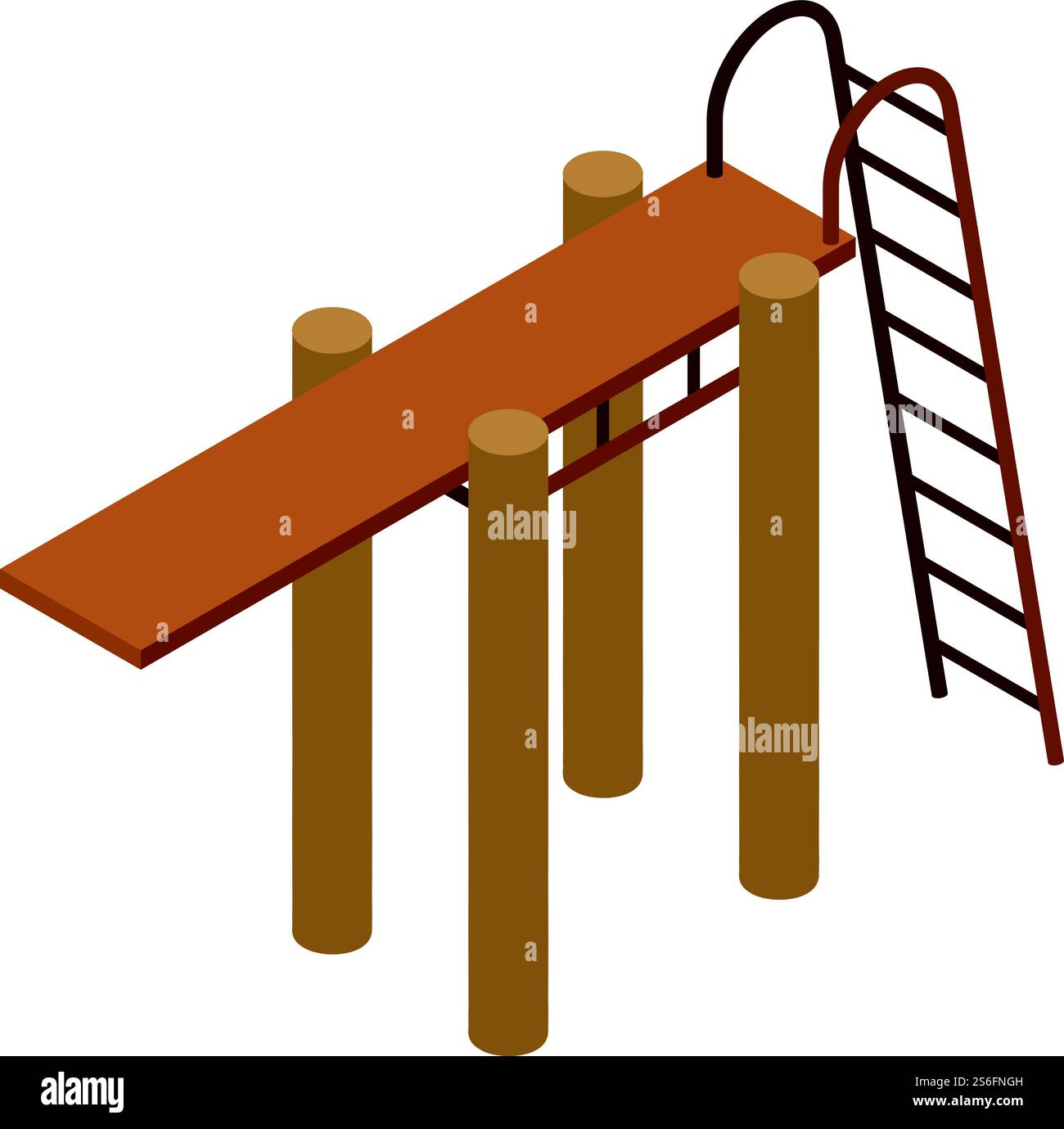 Diving board icon. Isometric of diving board vector icon for web design ...