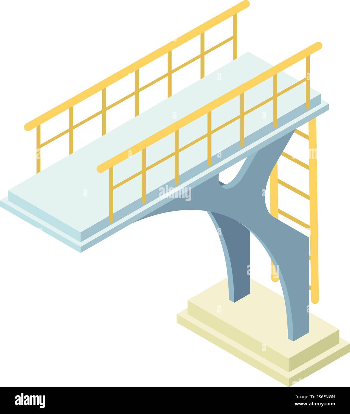 City pool diving board icon. Isometric of city pool diving board vector ...