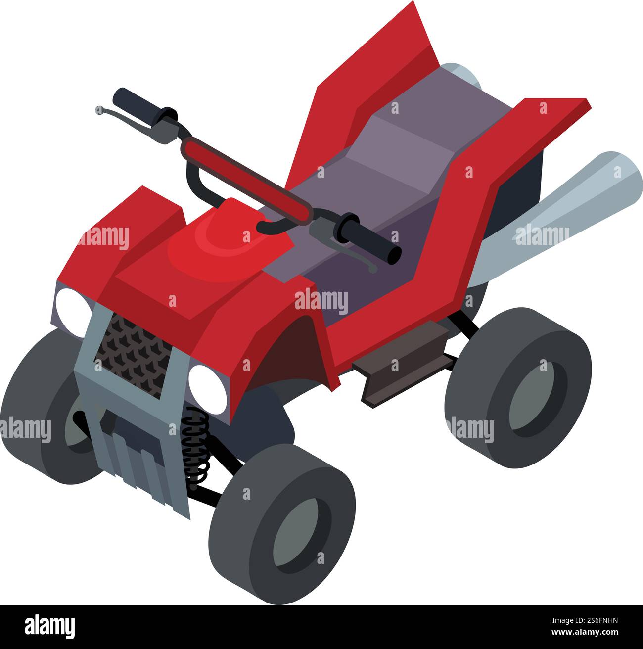 Atv quad bike icon. Isometric of atv quad bike vector icon for web ...