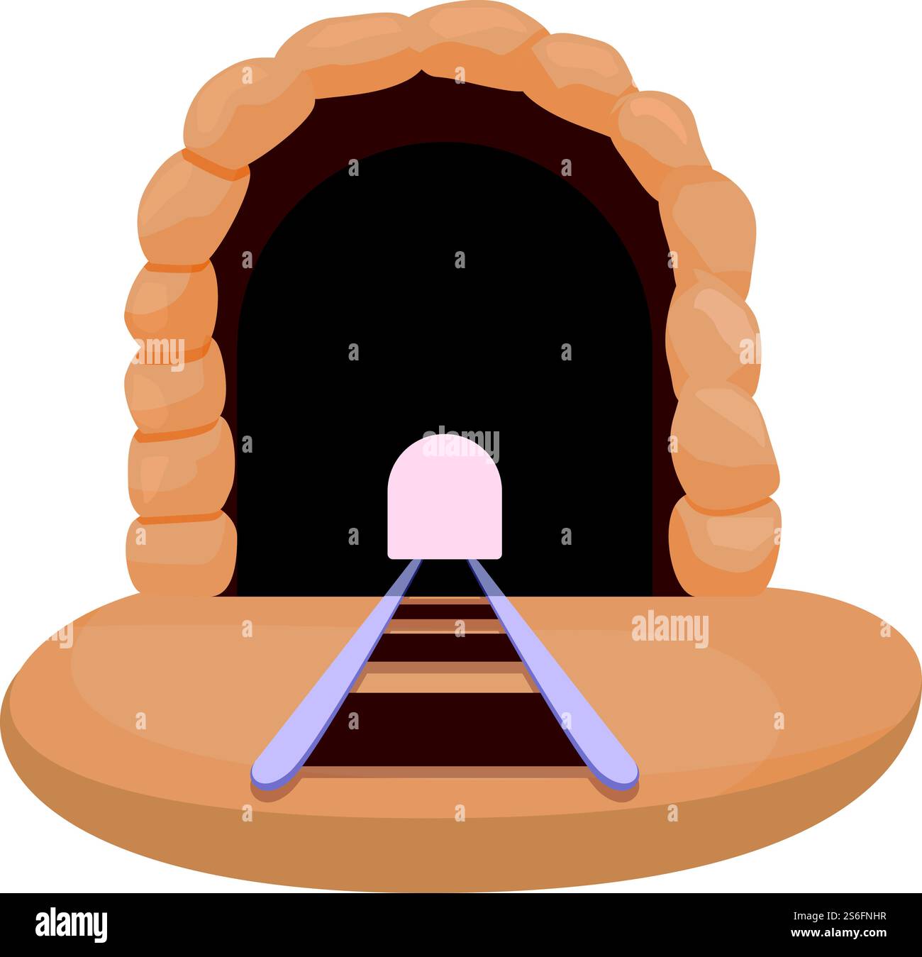 Tunnel icon. Cartoon of tunnel vector icon for web design isolated on ...