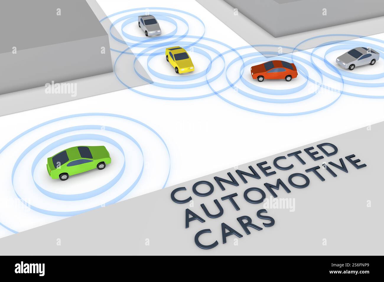 An image of some connected autonomous cars Stock Photo - Alamy