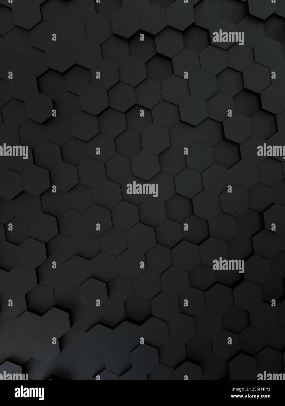 3d illustration of a black hexagon background Stock Photo - Alamy