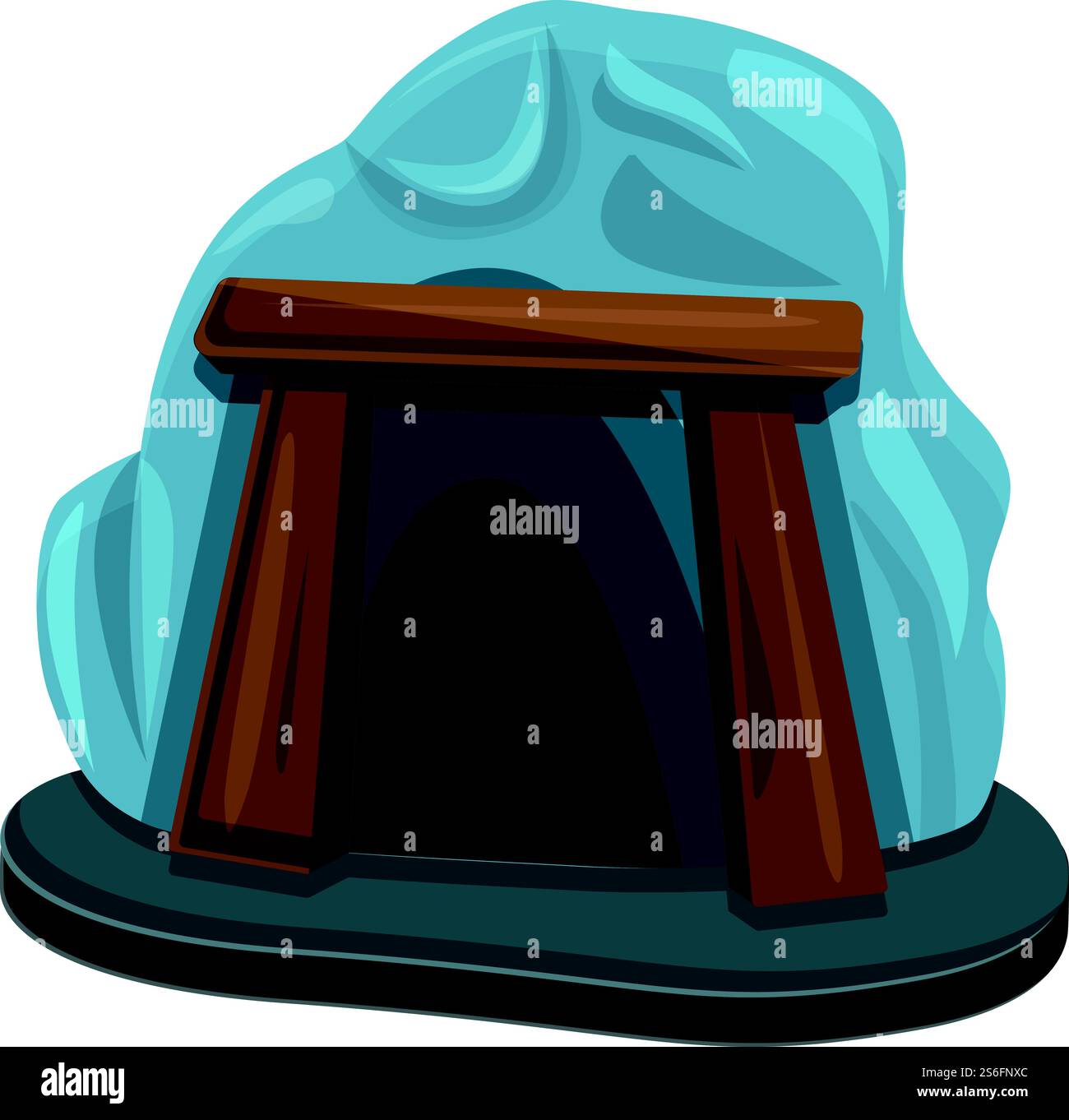 Tunnel mine icon. Cartoon of tunnel mine vector icon for web design ...