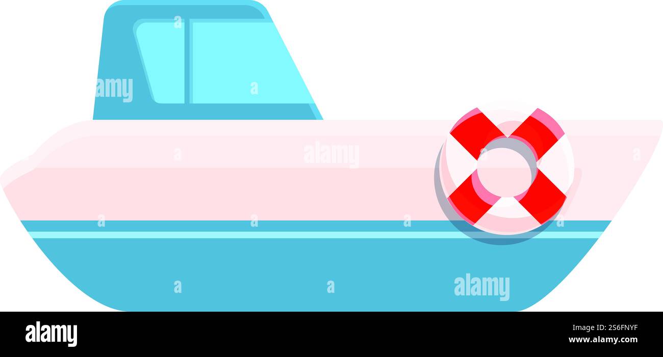Sea rescue boat icon. Cartoon of sea rescue boat vector icon for web ...
