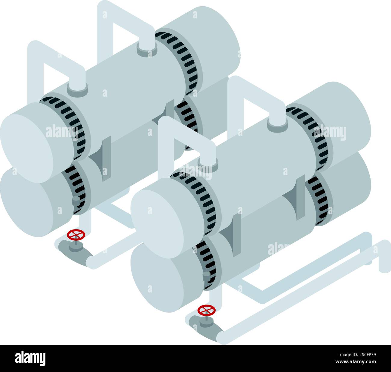 Industrial refinery plant tanks icon. Isometric of industrial refinery ...