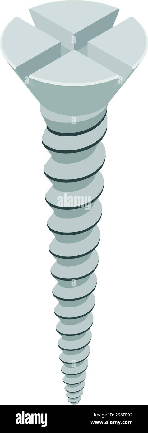 Wood screw icon. Isometric of wood screw vector icon for web design ...
