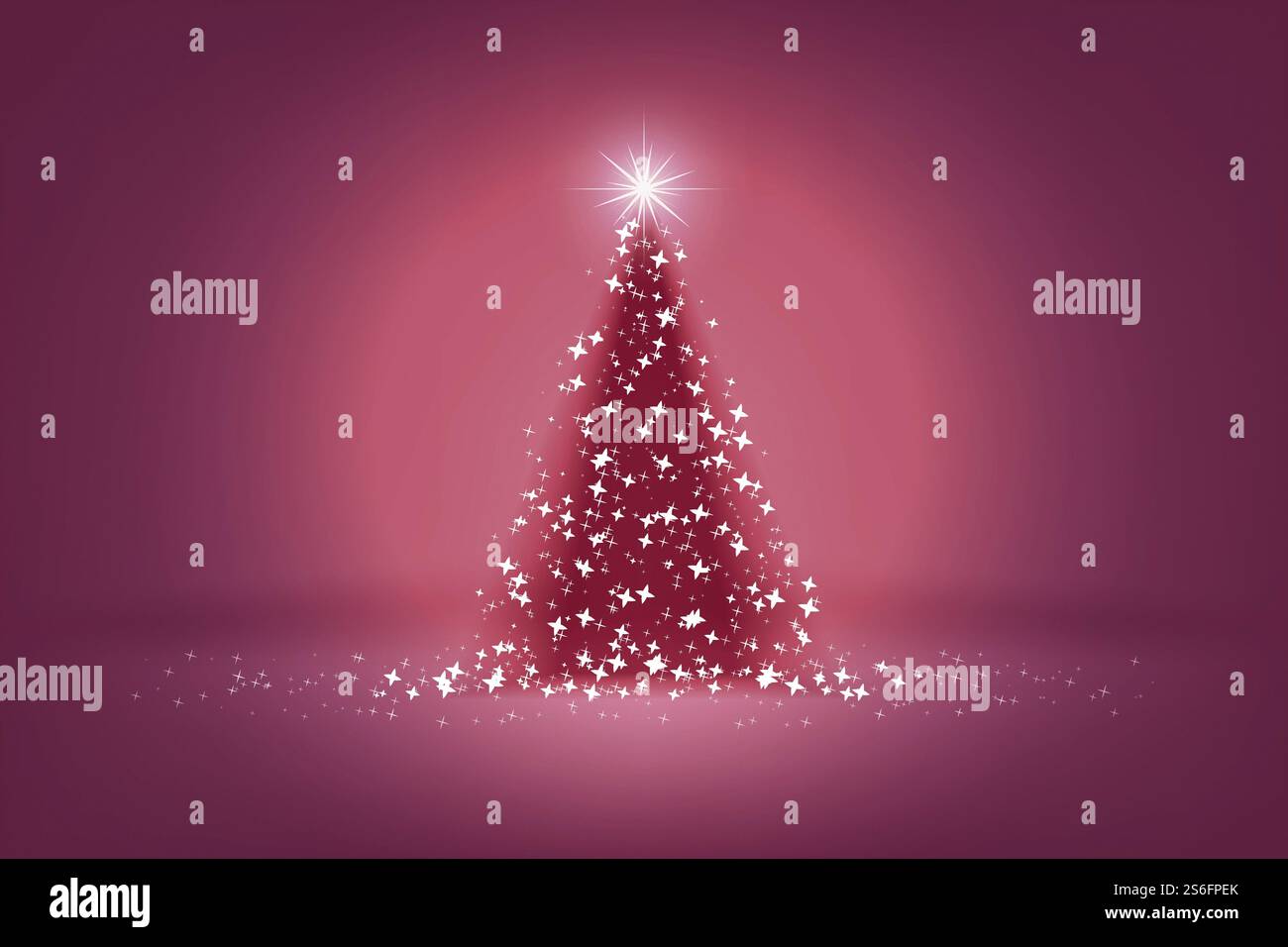 Illustration of a beautiful pink christmas tree of lights Stock Photo ...