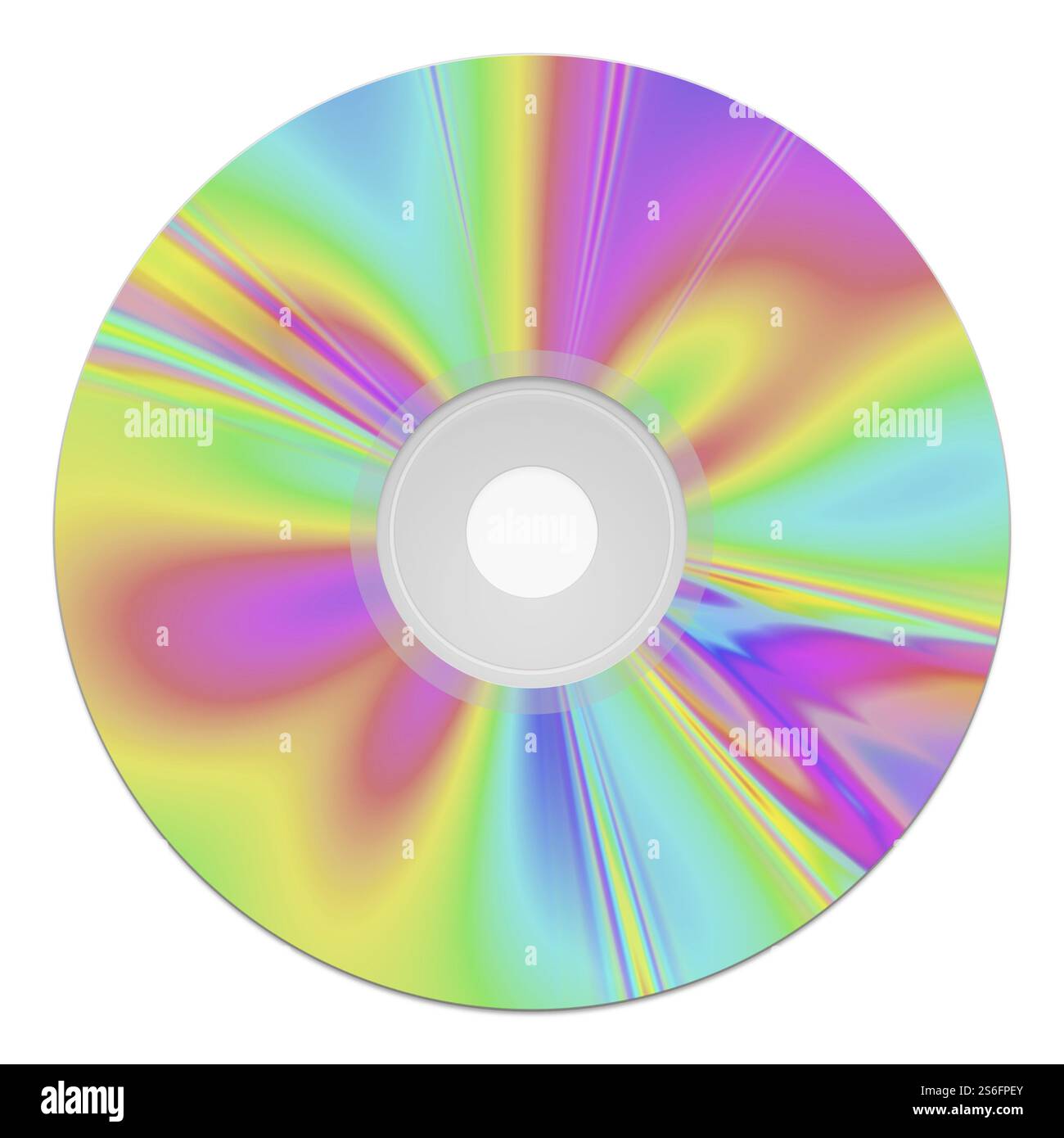 2d illustration of a colorful cd-rom music data storage Stock Photo - Alamy