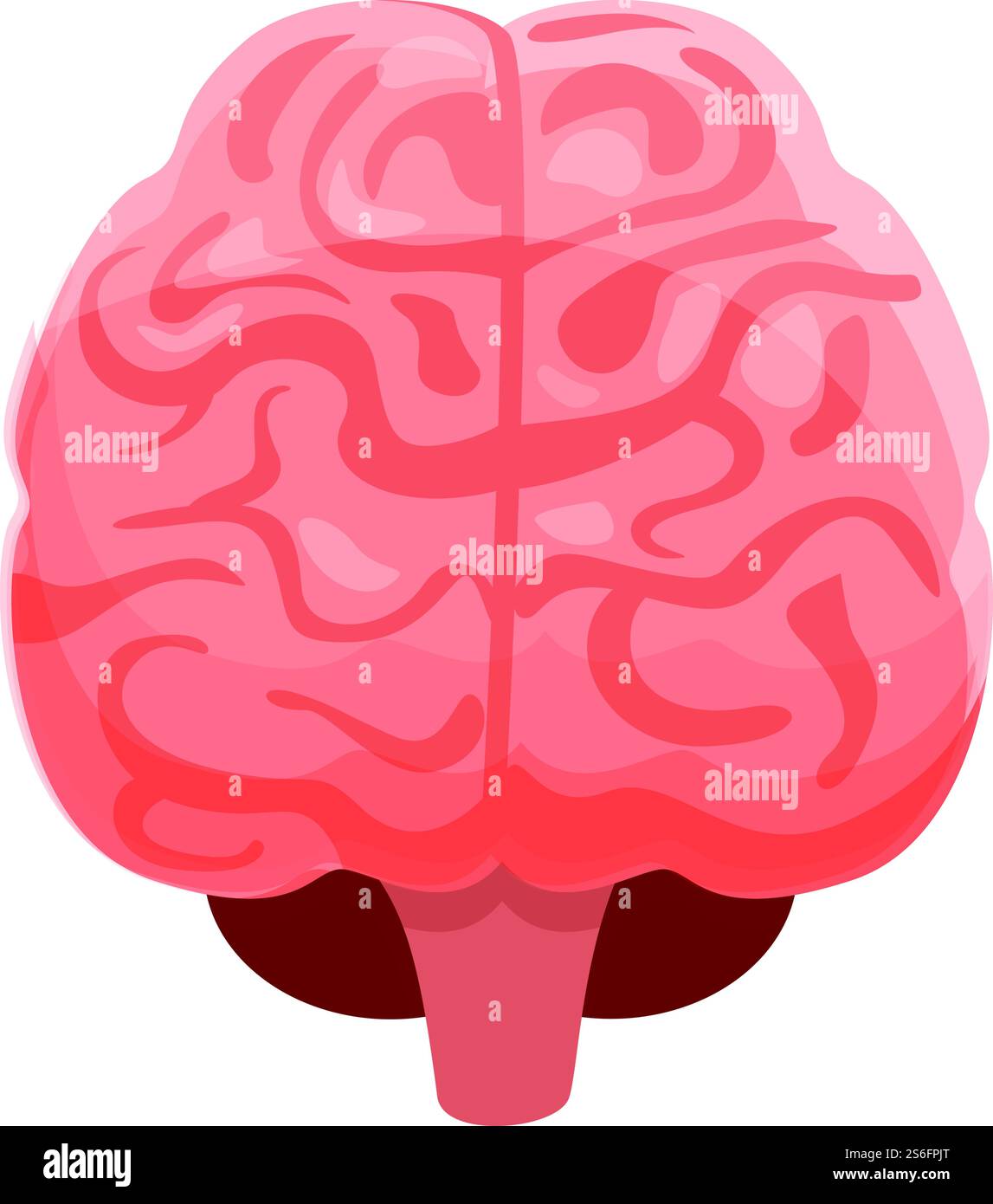 Human brain genius icon. Cartoon of human brain genius vector icon for ...