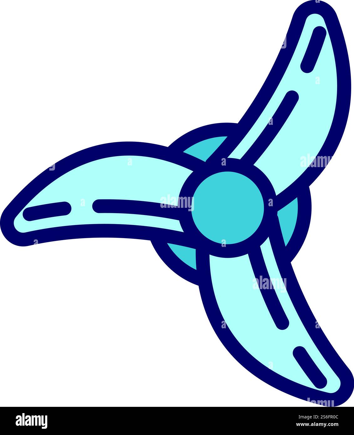 Ship fan icon. Outline Ship fan vector icon for web design isolated on ...