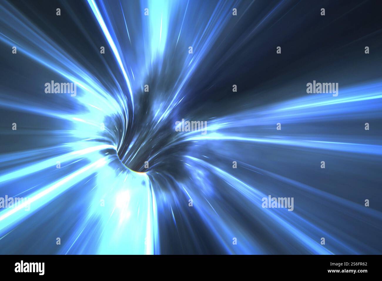 3d rendering of a warp tunnel in space Stock Photo - Alamy