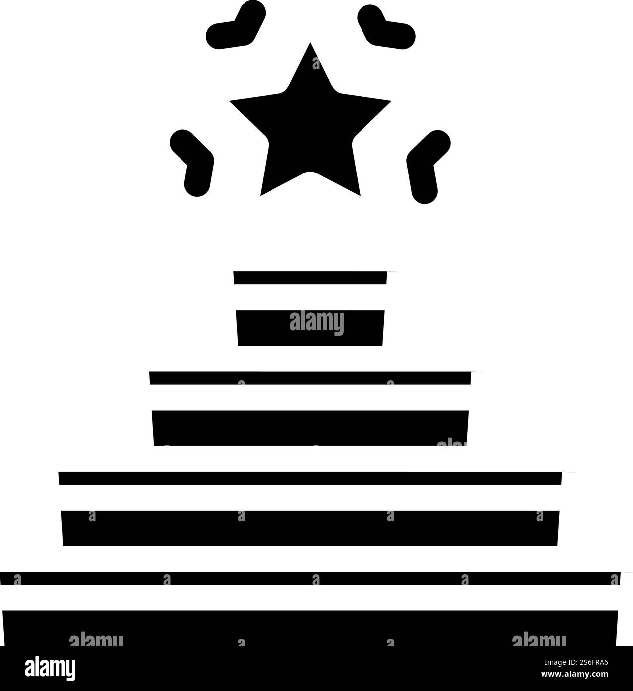 successful goal achievement glyph icon vector. successful goal ...