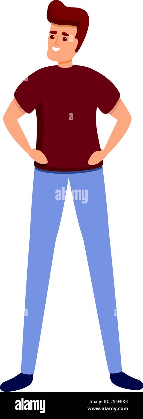Self confident icon. Cartoon of self confident vector icon for web ...