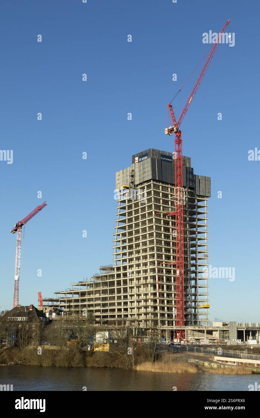 Elbtower construction project halted due to insolvency, construction ...