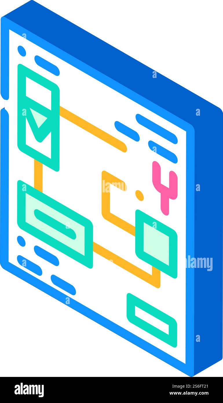electrical circuits isometric icon vector. electrical circuits sign ...