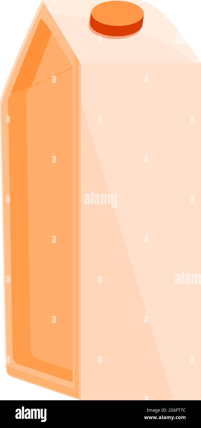 Tetra pack icon. Cartoon of tetra pack vector icon for web design ...