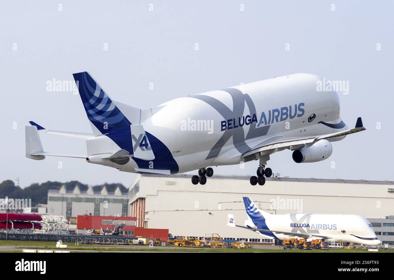 Airbus Beluga A300-600ST XL at the Airbus plant in Hamburg Finkenwerder ...