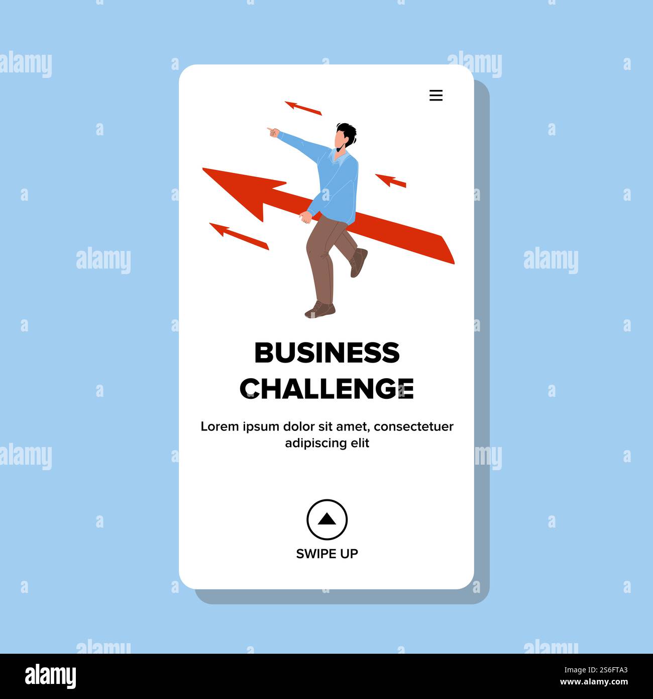 Business Challenge, Strategy And Process Vector. Businessman Accept ...