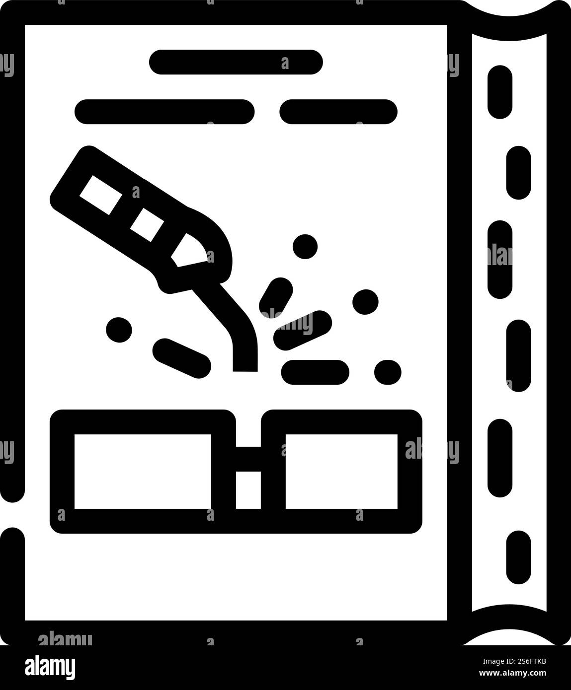 welding tutorial line icon vector. welding tutorial sign. isolated ...