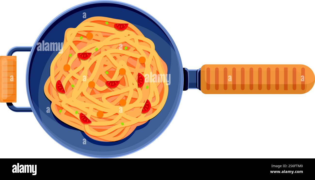 Food wok pan icon. Cartoon of food wok pan vector icon for web design ...