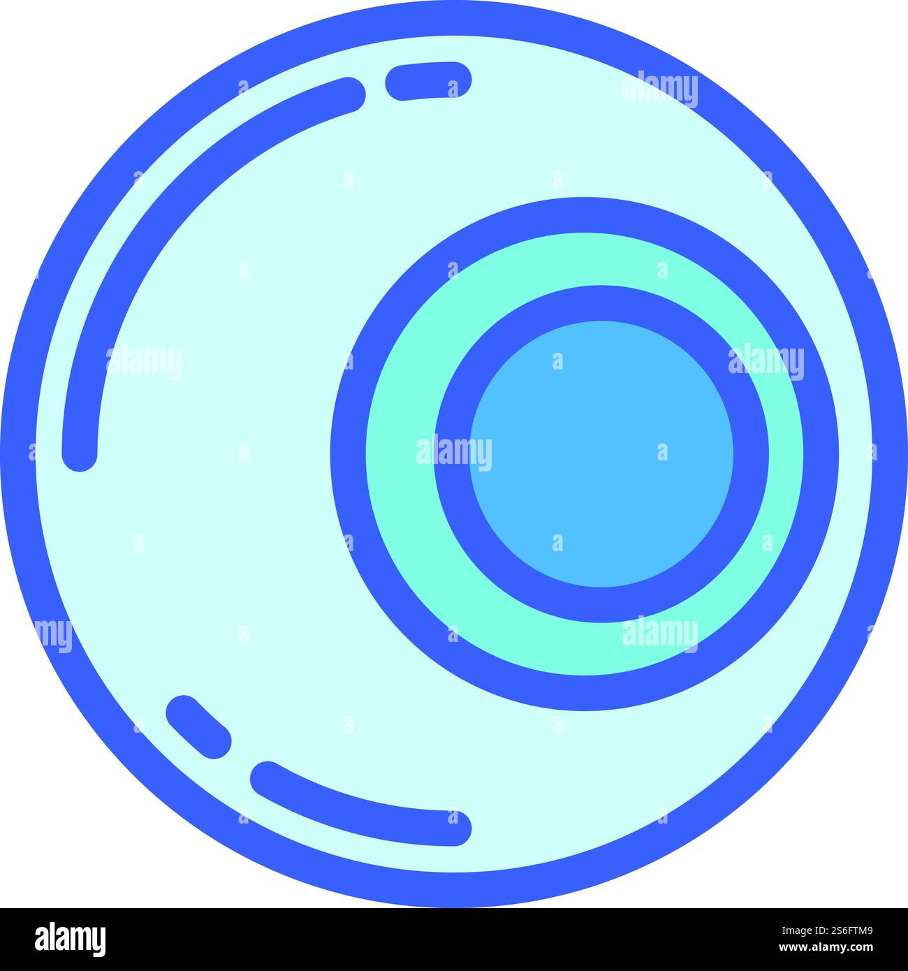 Soft contact lens icon. Outline soft contact lens vector icon for web ...
