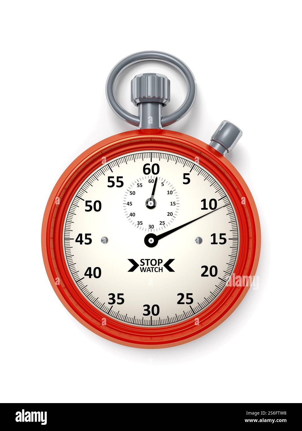 An image of a red typical stopwatch Stock Photo - Alamy