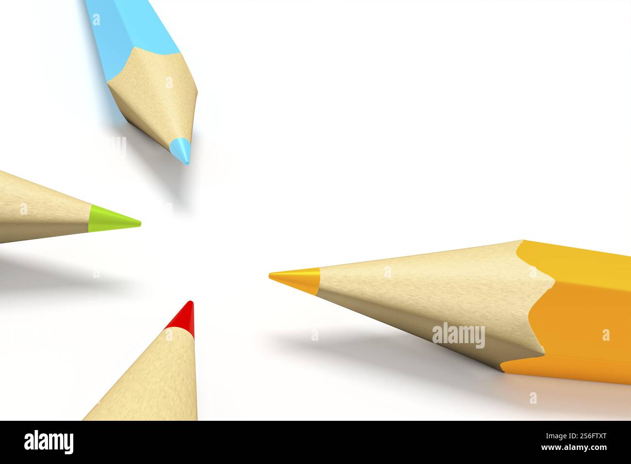 3d render coloured pencil crayons hi-res stock photography and images ...