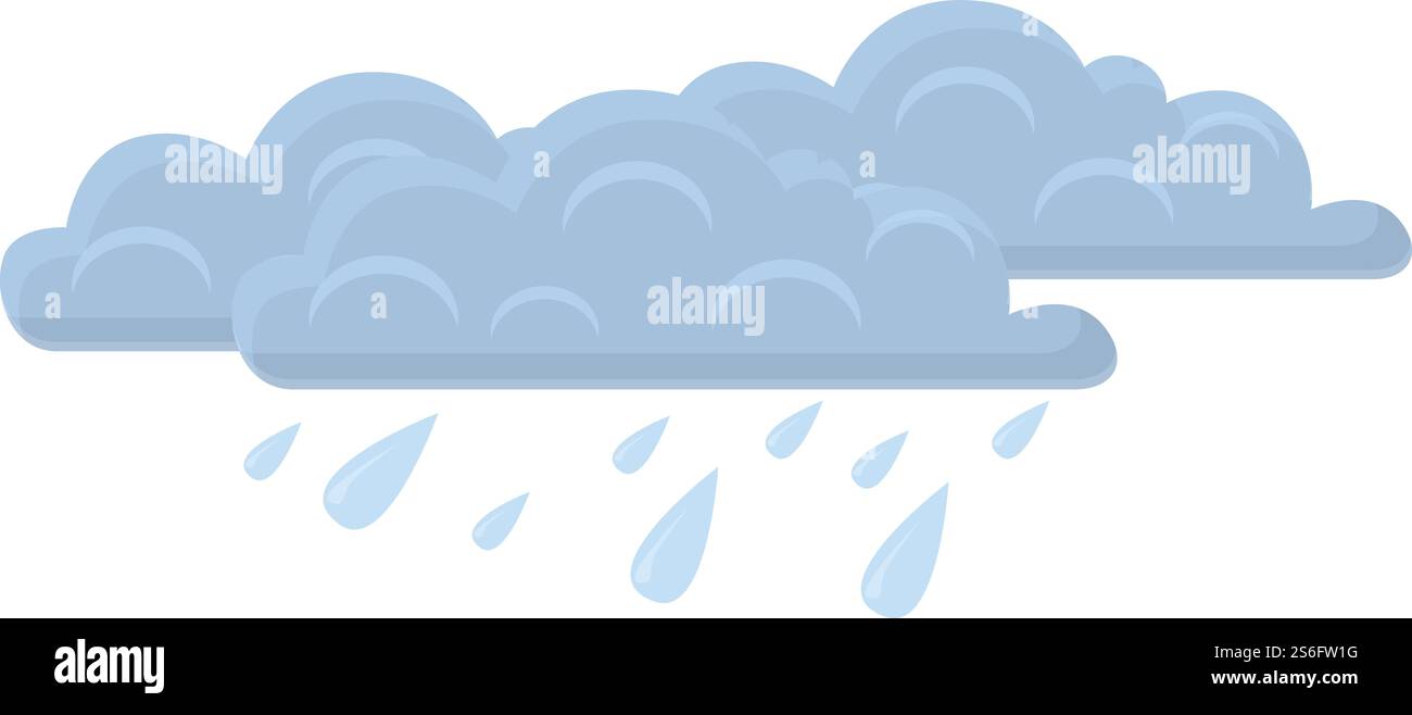 Overcast rain icon. Cartoon of overcast rain vector icon for web design ...