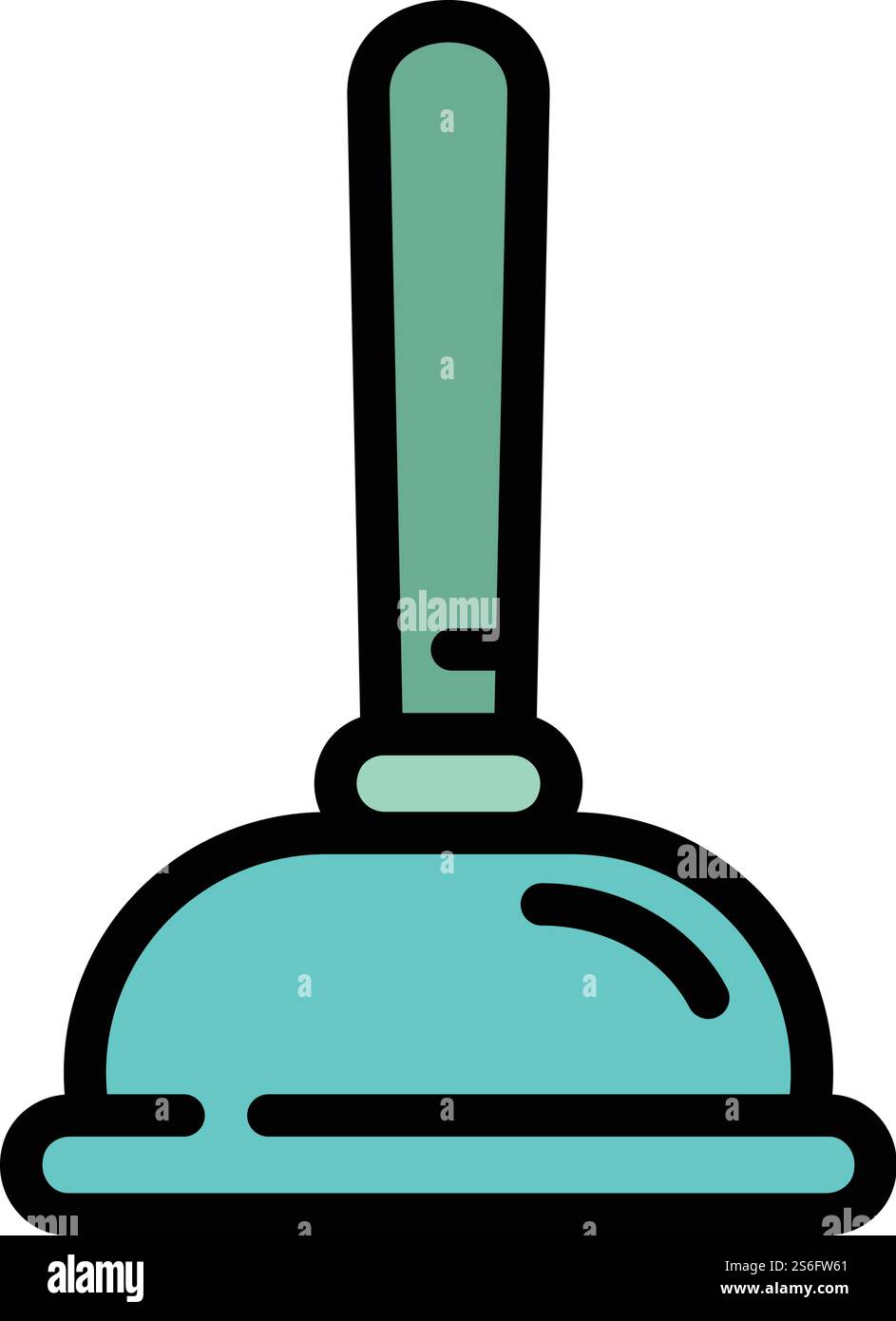 Toilet handle pump icon. Outline toilet handle pump vector icon for web ...