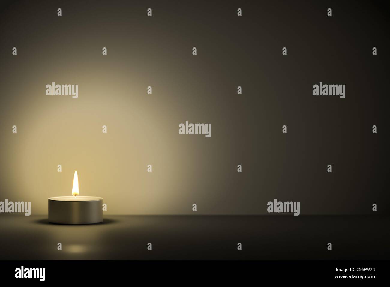 3d illustration of a typical tealight with space for your content Stock ...