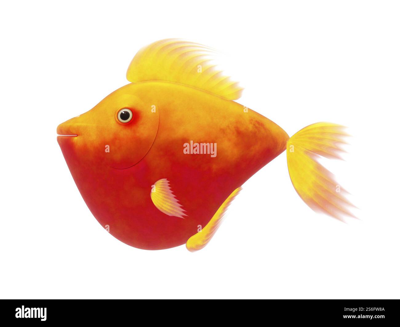 Illustration cartoon of a cute red fish Stock Photo - Alamy