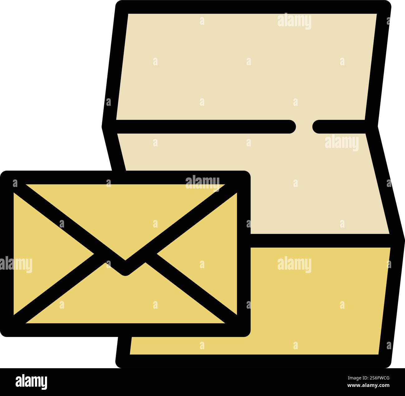 Parcel letter icon. Outline parcel letter vector icon for web design ...