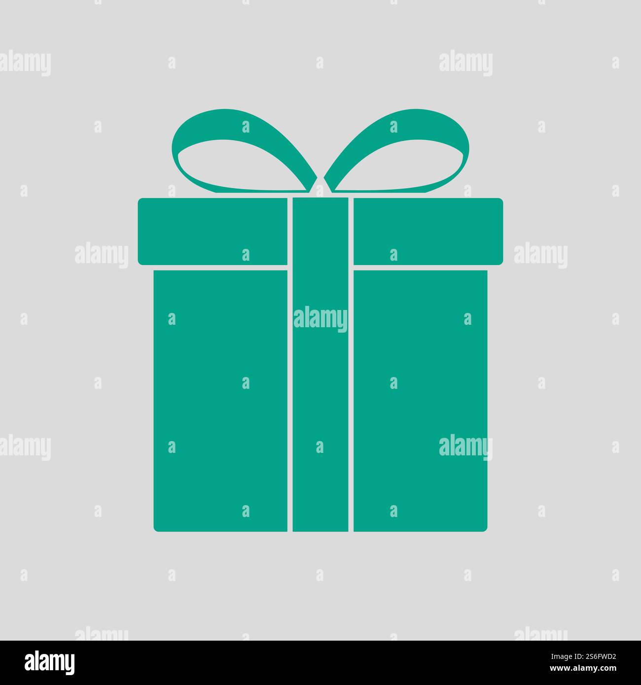 Gift Box Icon. Green on Gray Background. Vector Illustration Stock ...