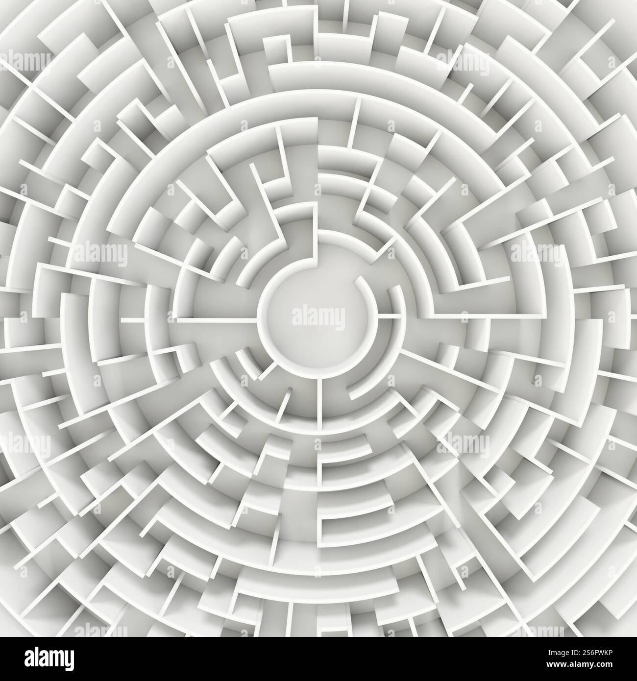 3d illustration of a circle maze from above Stock Photo - Alamy