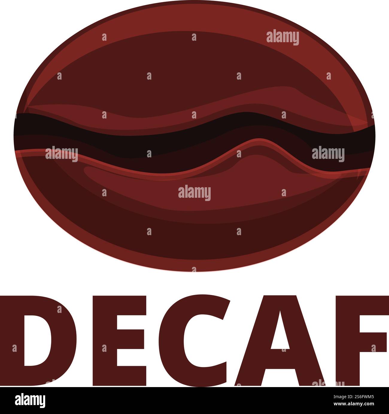 Decaf bean icon. Cartoon of decaf bean vector icon for web design ...