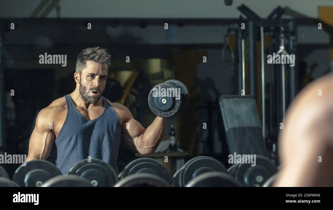 An image of a strong male bodybuilder Stock Photo - Alamy