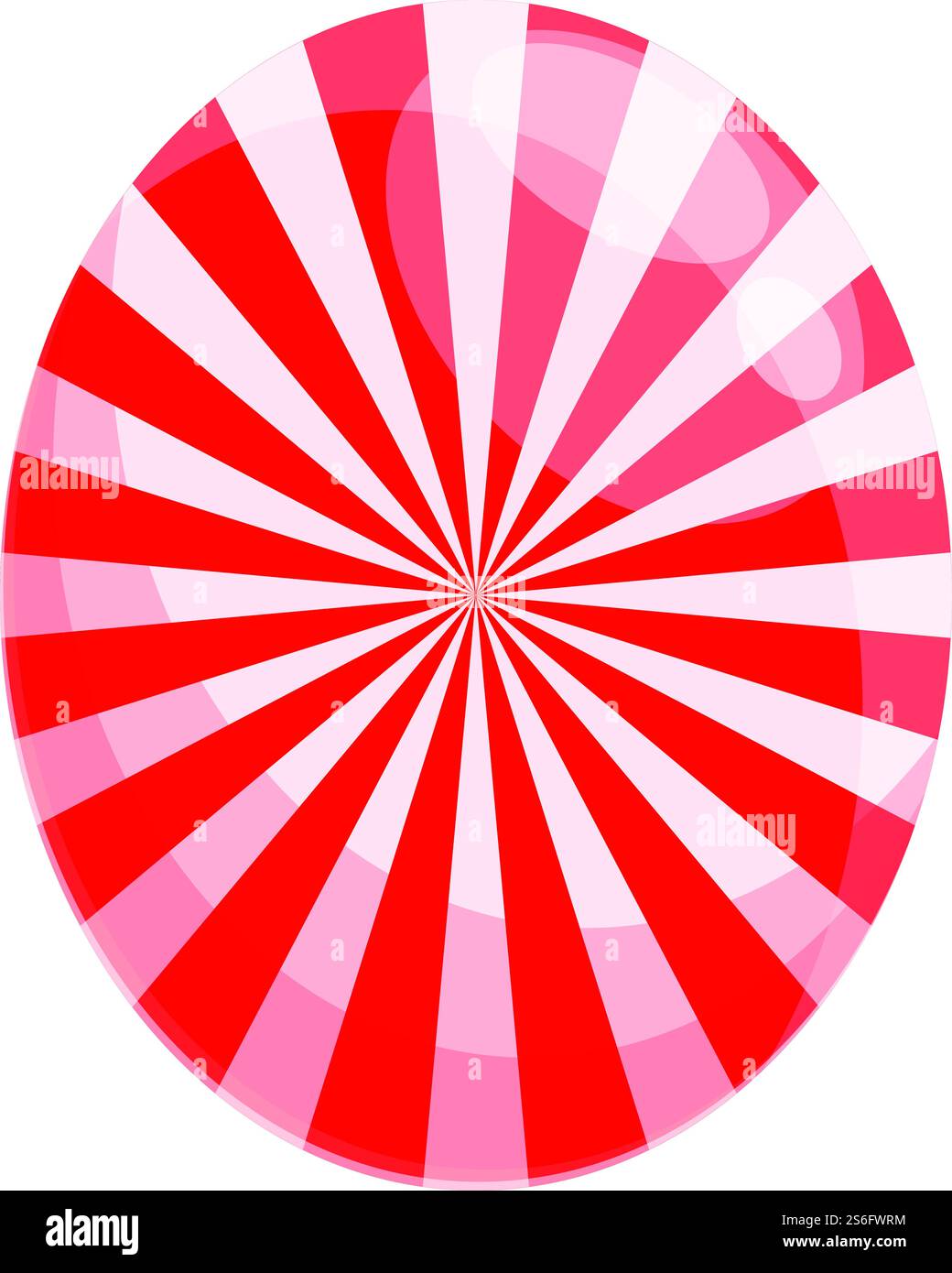 Round striped candy icon. Cartoon of round striped candy vector icon ...