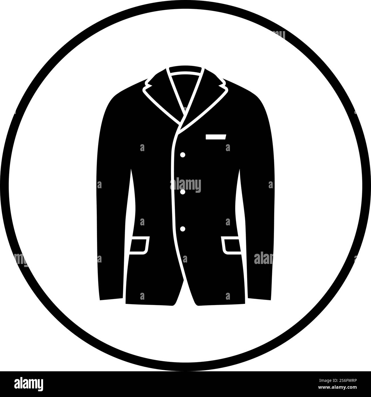 Business Suit Icon. Thin Circle Stencil Design. Vector Illustration ...