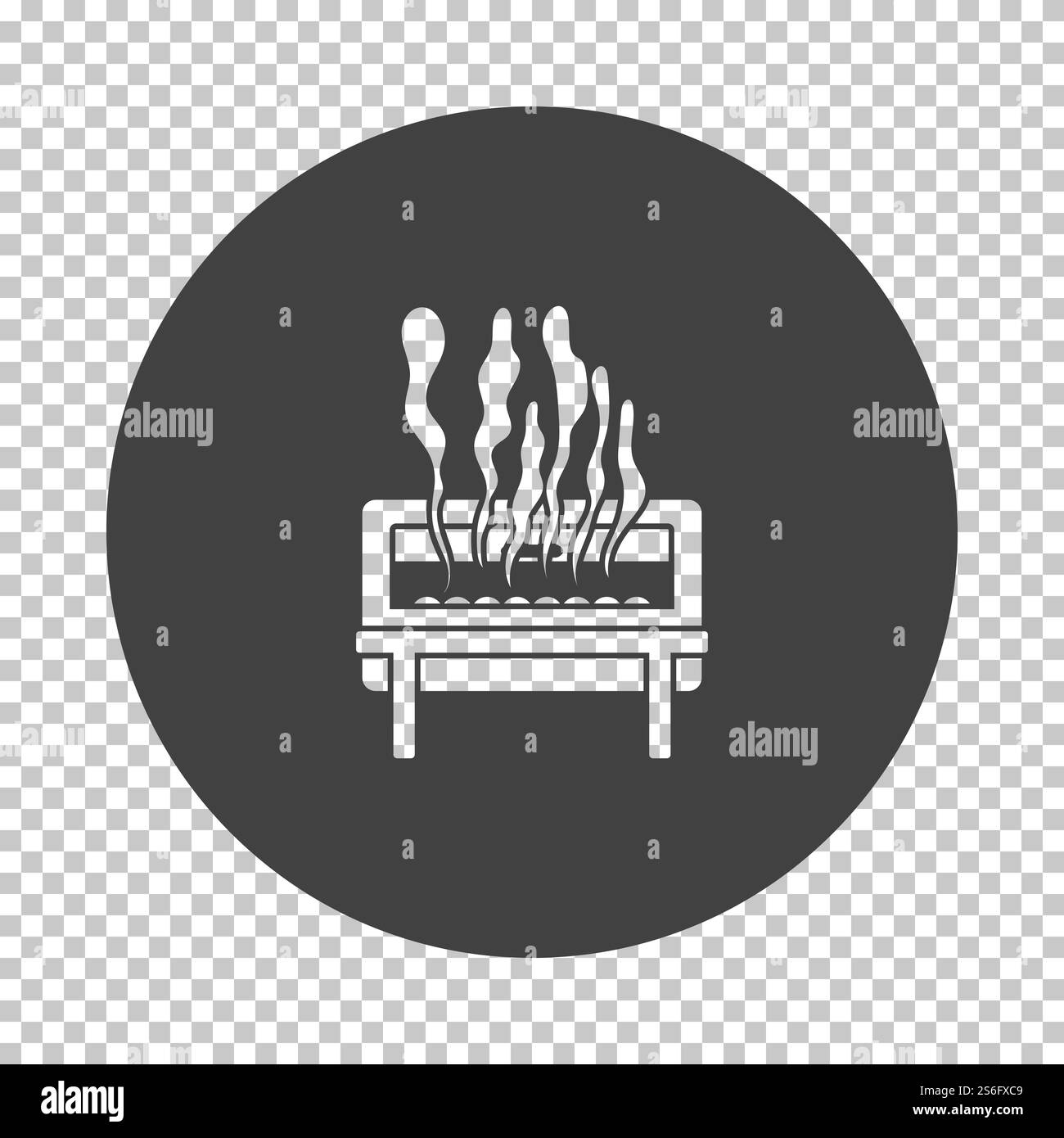 Chafing Dish Icon. Subtract Stencil Design on Tranparency Grid. Vector ...