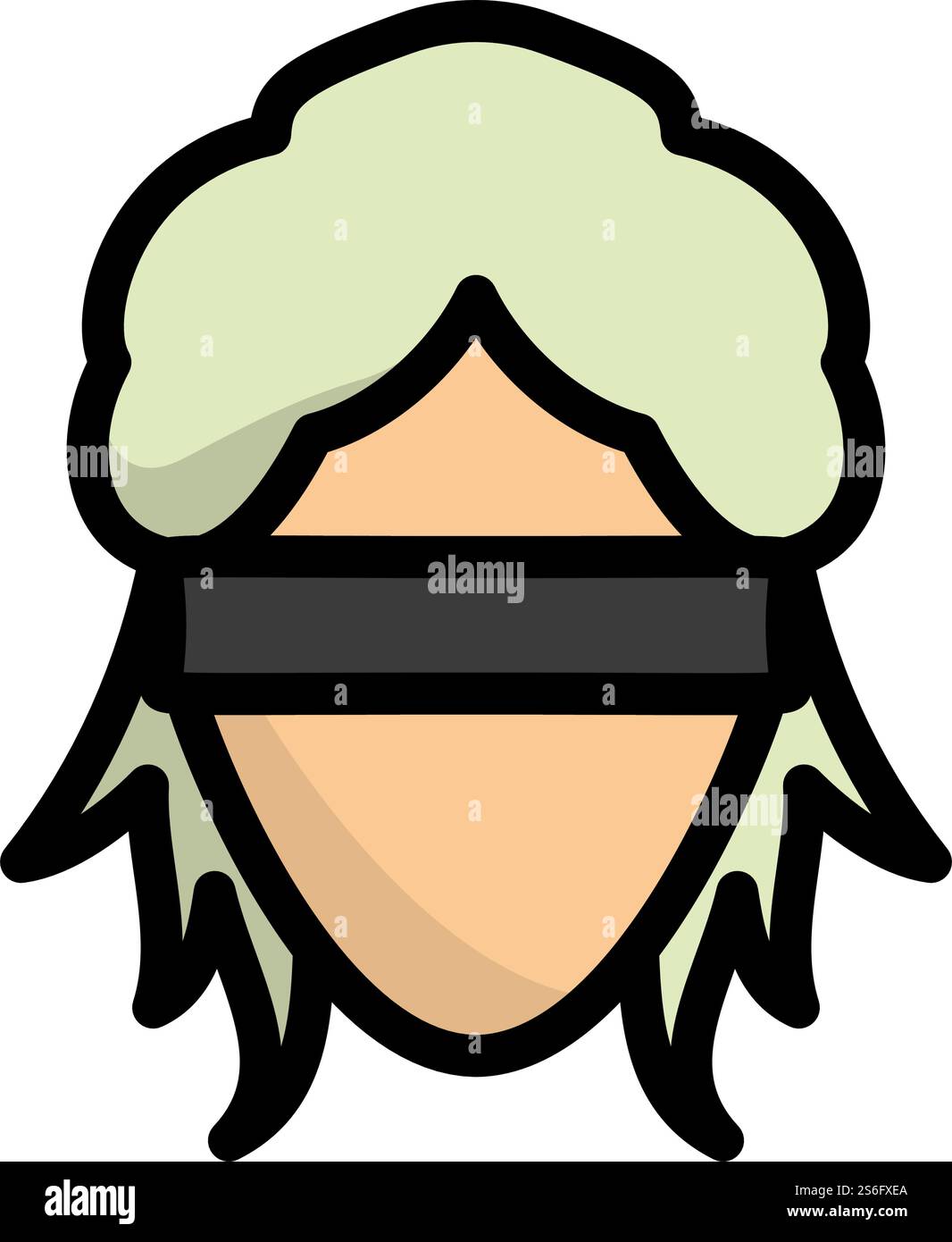 Femida Head Icon. Editable Thick Outline With Color Fill Design. Vector ...