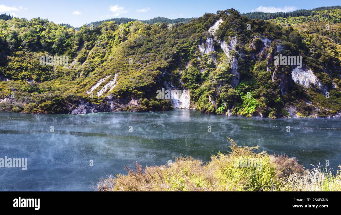 An image of a volcanic lake at waimangu new zealand Stock Photo - Alamy