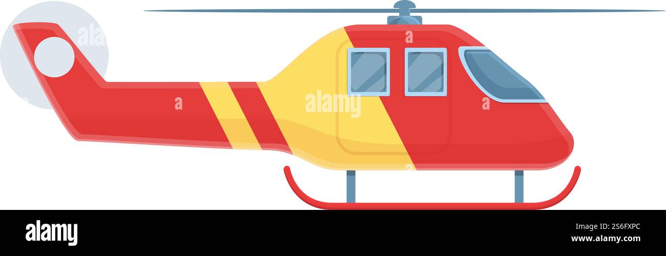 Hospital rescue helicopter icon. Cartoon of hospital rescue helicopter ...