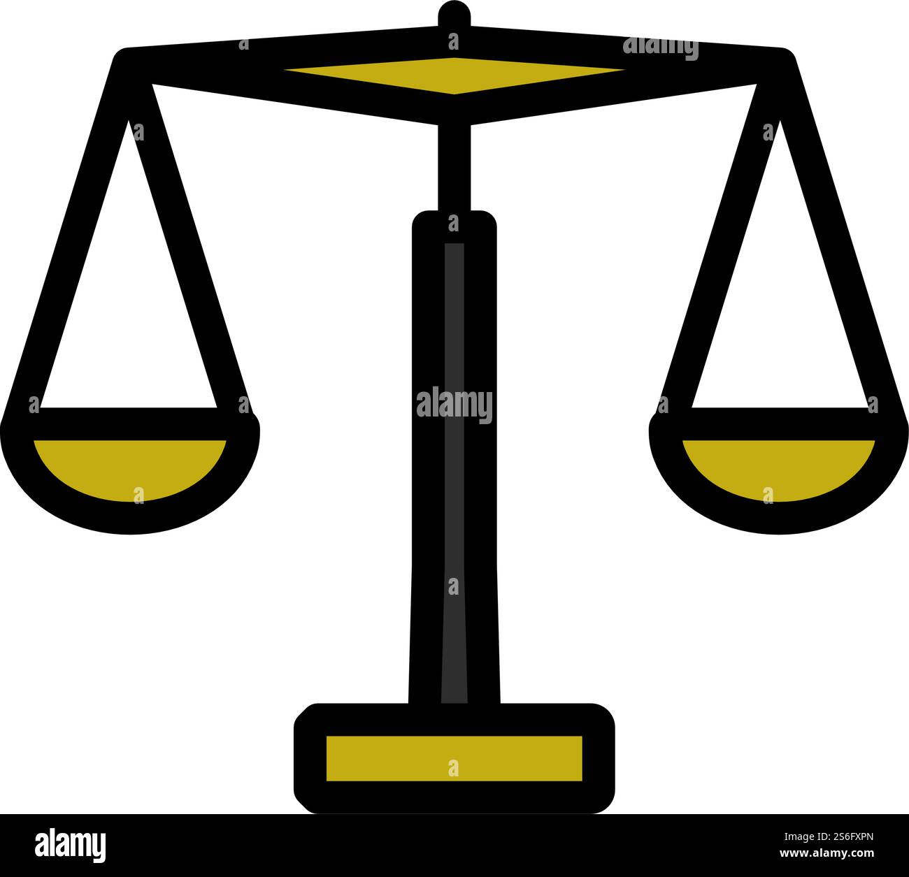 Justice Scale Icon. Editable Thick Outline With Color Fill Design ...
