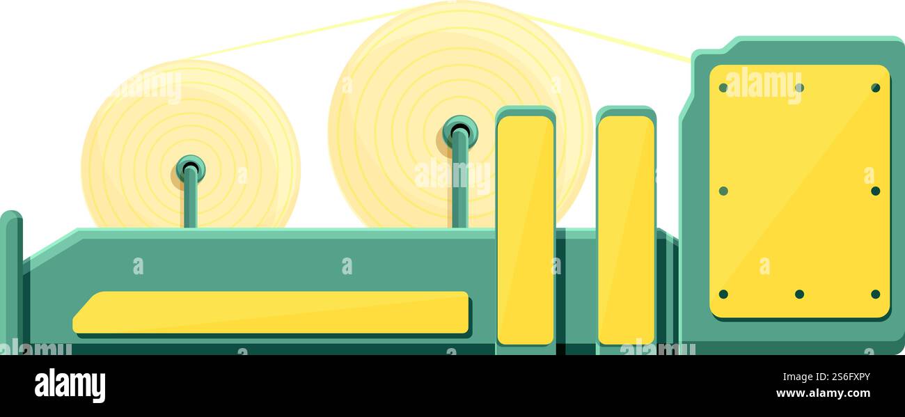 Technology paper production icon. Cartoon of technology paper ...